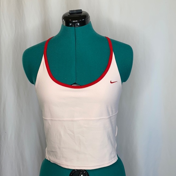 Nike | Tops | Nike Drifit Pinkred Sports Top With Shelf Bra | Poshmark